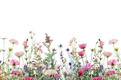 Colorful wildflower garden border | Premium PNG - rawpixel