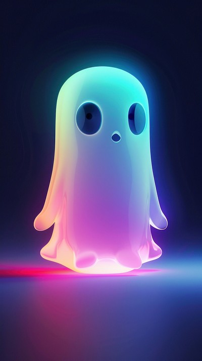 Cute glowing ghost illustration | Free Photo Illustration - rawpixel