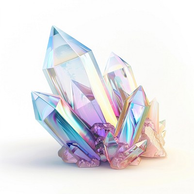 PNG Iridescent quartz crystal cluster | Free PNG - rawpixel
