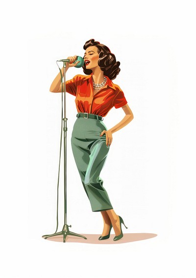 Vintage singer illustration art | Free Photo Illustration - rawpixel