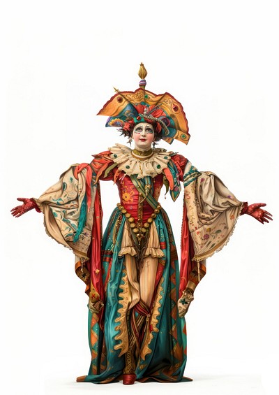 Colorful ornate jester costume | Free Photo Illustration - rawpixel