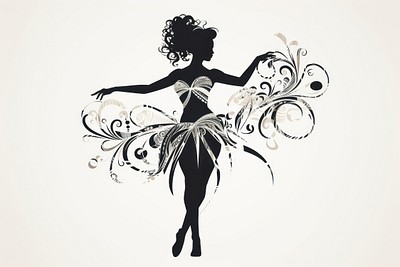 Brazilian samba dancing drawing pattern. | Premium Photo Illustration ...