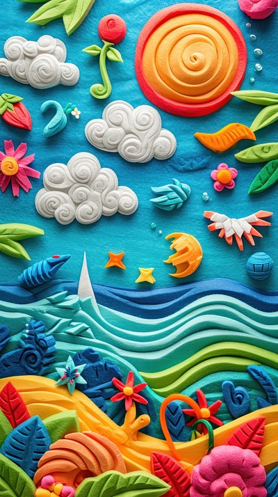 Wallpaper felt summer backgrounds craft | Premium Photo - rawpixel