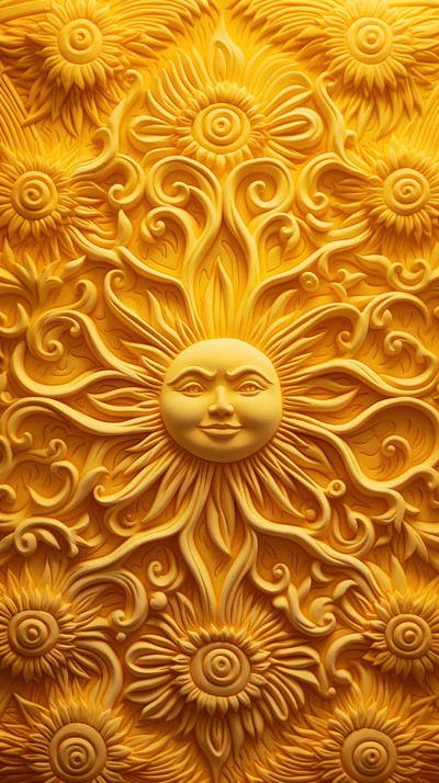 Sun bas relief pattern art | Free Photo - rawpixel