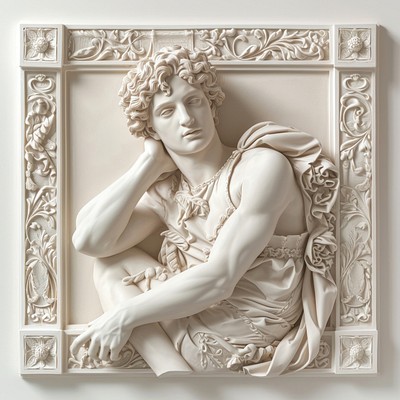 Roman frame sculpture portrait relief | Premium Photo - rawpixel