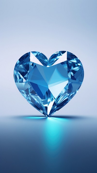 Blue crystal heart gemstone jewelry | Premium Photo - rawpixel