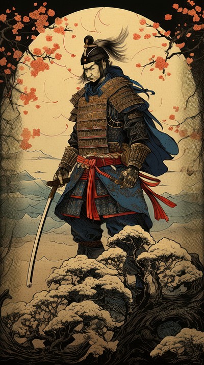 Japanese samurai comics adult architecture. | Free Photo Illustration ...