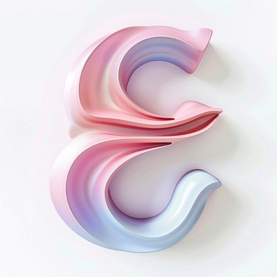 Letter E symbol curve shape. | Free Photo Illustration - rawpixel