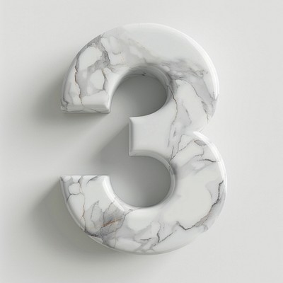 Number 3 number symbol shape. | Premium Photo Illustration - rawpixel