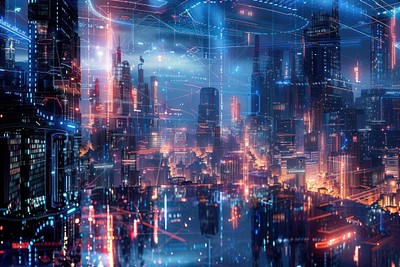 Futuristic cyber world background architecture | Free Photo ...