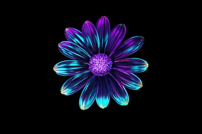 Neon daisy flower pattern nature | Premium Photo Illustration - rawpixel