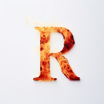 Burning letter R text fire | Premium PNG - rawpixel