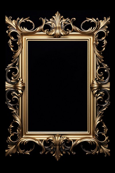 Black gold Renaissance frame rectangle | Free Photo - rawpixel