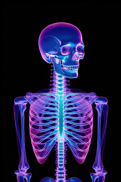 PNG Skeleton blue radiography tomography. | Free PNG Illustration ...