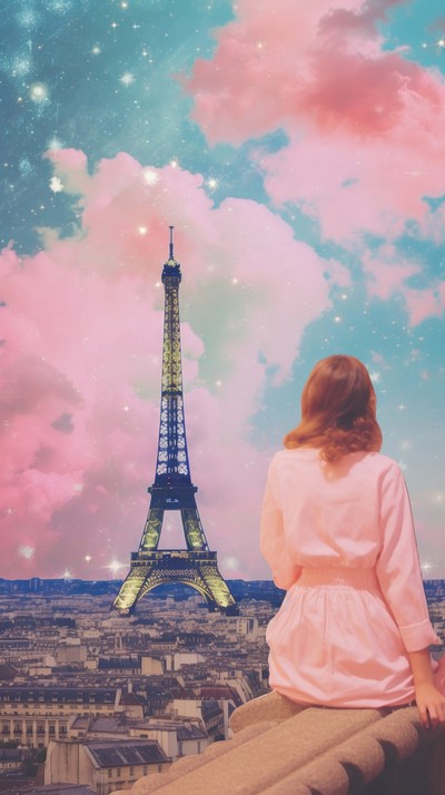 Paris galaxy architecture adult tower. | Free Photo Illustration - rawpixel