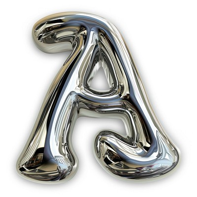 Alphabet letter silver text accessories. | Free Photo Illustration ...