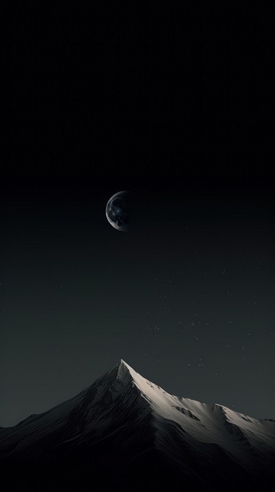 Mountain and moon astronomy outdoors | Premium Photo - rawpixel