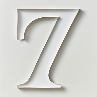 Letter number 7 font white | Free Photo - rawpixel
