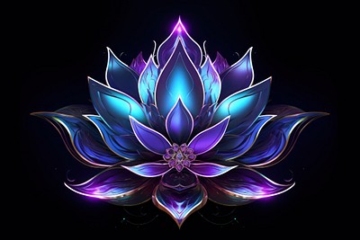 Leave lotus pattern flower purple. | Premium Photo Illustration - rawpixel