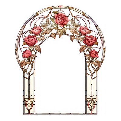 Arch decorative rose architecture art | Premium Photo Illustration ...