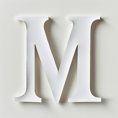 Letter M font alphabet white | Free Photo - rawpixel