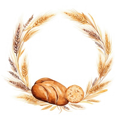 Bread border frame wheat food | Free Photo Illustration - rawpixel