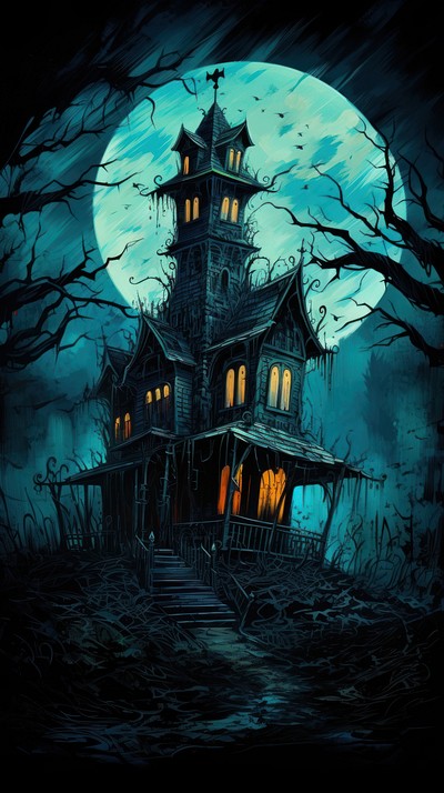 Haunted house architecture building outdoors. | Free Photo Illustration ...