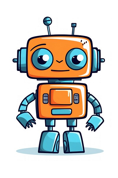 Robot toy machine cartoon drawing. | Free Photo Illustration - rawpixel