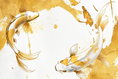 Koi fish border frame backgrounds | Premium Photo Illustration - rawpixel