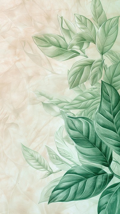 Wallpaper Leaf sketch leaf backgrounds. | Premium Photo Illustration ...