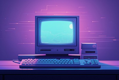 Computer purple blue electronics | Premium Photo Illustration - rawpixel