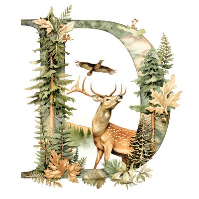 PNG letter D nature forest | Premium PNG - rawpixel