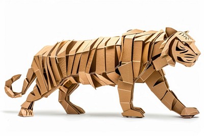 Tiger cardboard paper weaponry. | Free Photo - rawpixel
