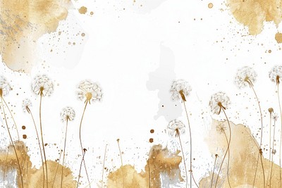 Dandelion border frame painting blossom | Free Photo Illustration ...