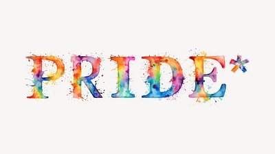 Pride word png splashed watercolor | Premium PNG - rawpixel