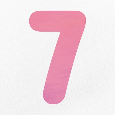 Number 7 in pink illustration | Free Photo Illustration - rawpixel