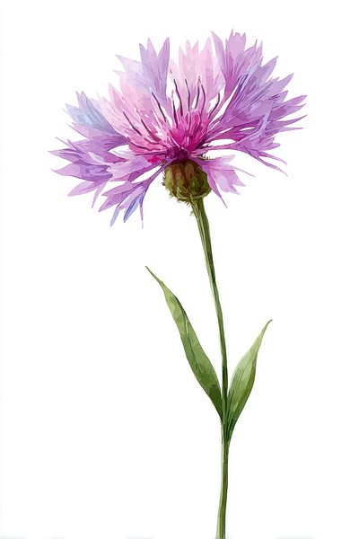Knapweed flower wildflower illustration watercolor | Free Photo Illustration - rawpixel