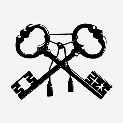 Crossed keys png sticker, vintage | Free PNG - rawpixel