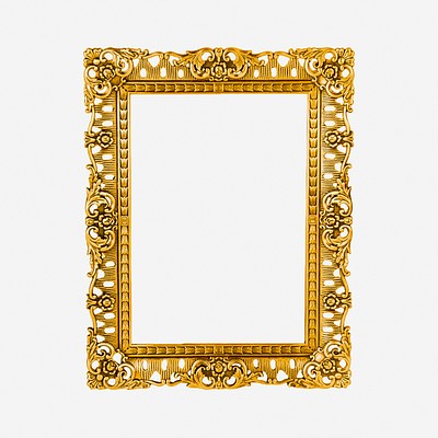 Gold luxury png frame sticker, | Free PNG - rawpixel