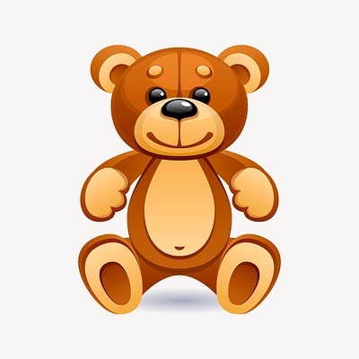 Teddy bear sticker, kids toy | Free Vector - rawpixel