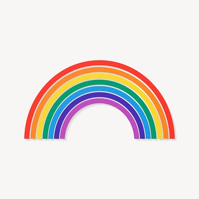Rainbow png paper craft sticker, | Premium PNG - rawpixel