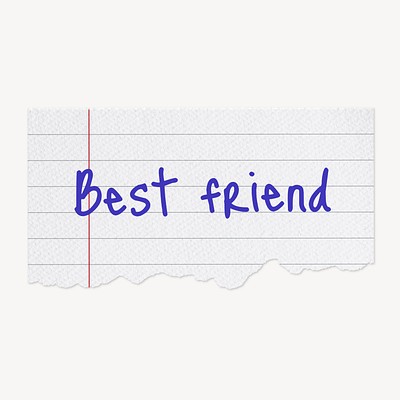 Best friend word typography, stationery | Free Photo - rawpixel