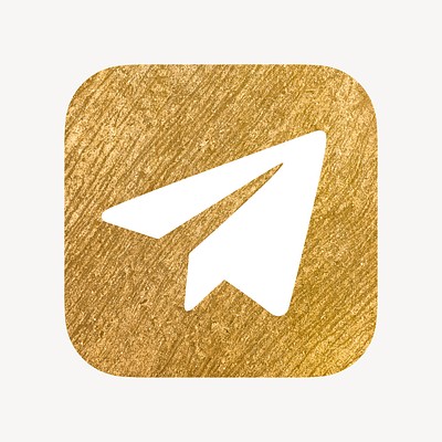 Telegram icon social media gold | Premium Icons - rawpixel