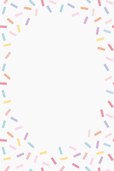 Colorful confetti sprinkle frame vector | Premium Vector - rawpixel
