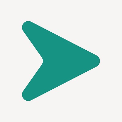 Arrow icon, green sticker, play | Premium Vector - rawpixel