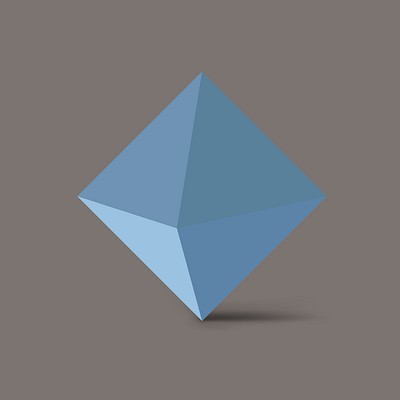 3D rendered octahedron element, geometric | Premium PSD - rawpixel