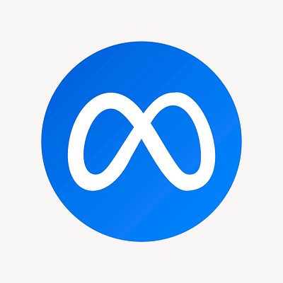 Meta icon social media, flat | Premium Icons Sticker - rawpixel