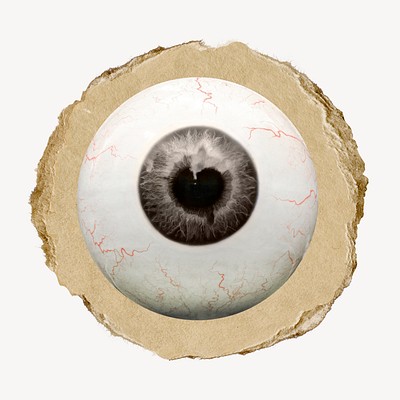 Human eyeball, ripped paper collage | Premium Photo - rawpixel