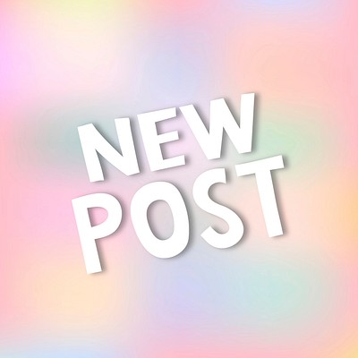 White new post doodle typography | Premium PNG Sticker - rawpixel