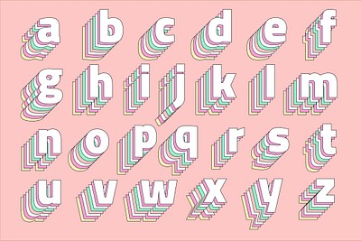 Layered transparent alphabet pastel set | Premium PNG - rawpixel